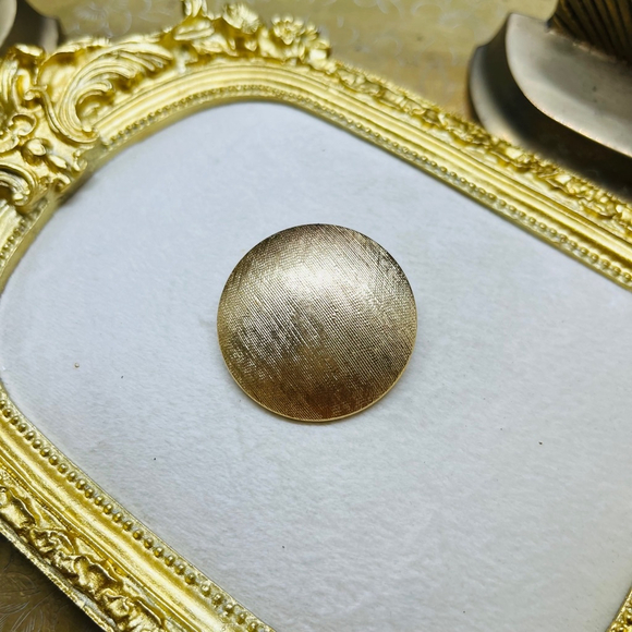 Unbranded | Jewelry | Vintage W Germany Brushed Gold Scarf Clip Round ...